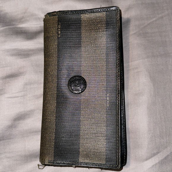 Fendi | Bags | Fendi Authentic Pequin Bifold Wallet Unisex | Poshmark